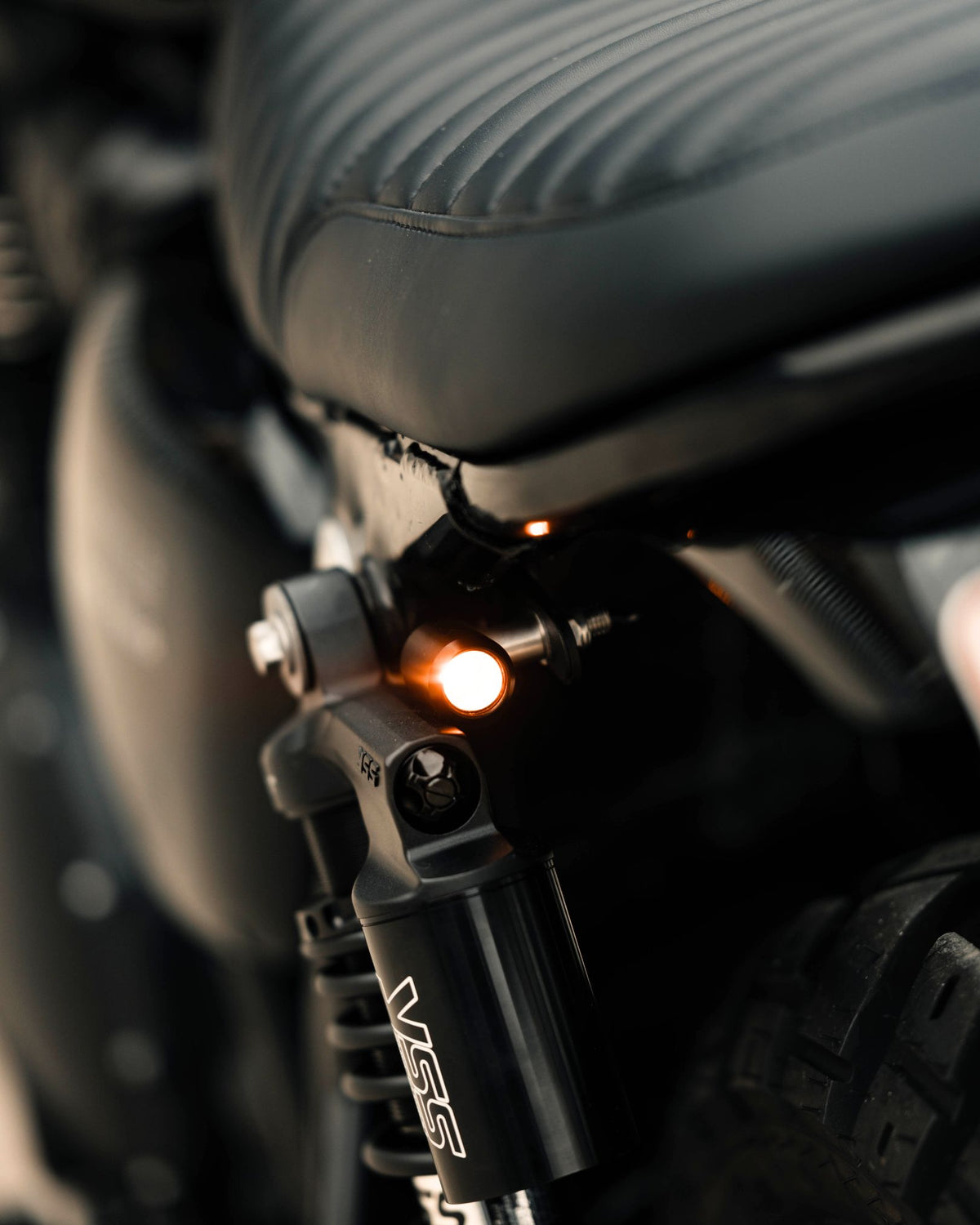 Triumph & 16mm Shock Eye Mount Indicator Brackets | Cafe Racer Club