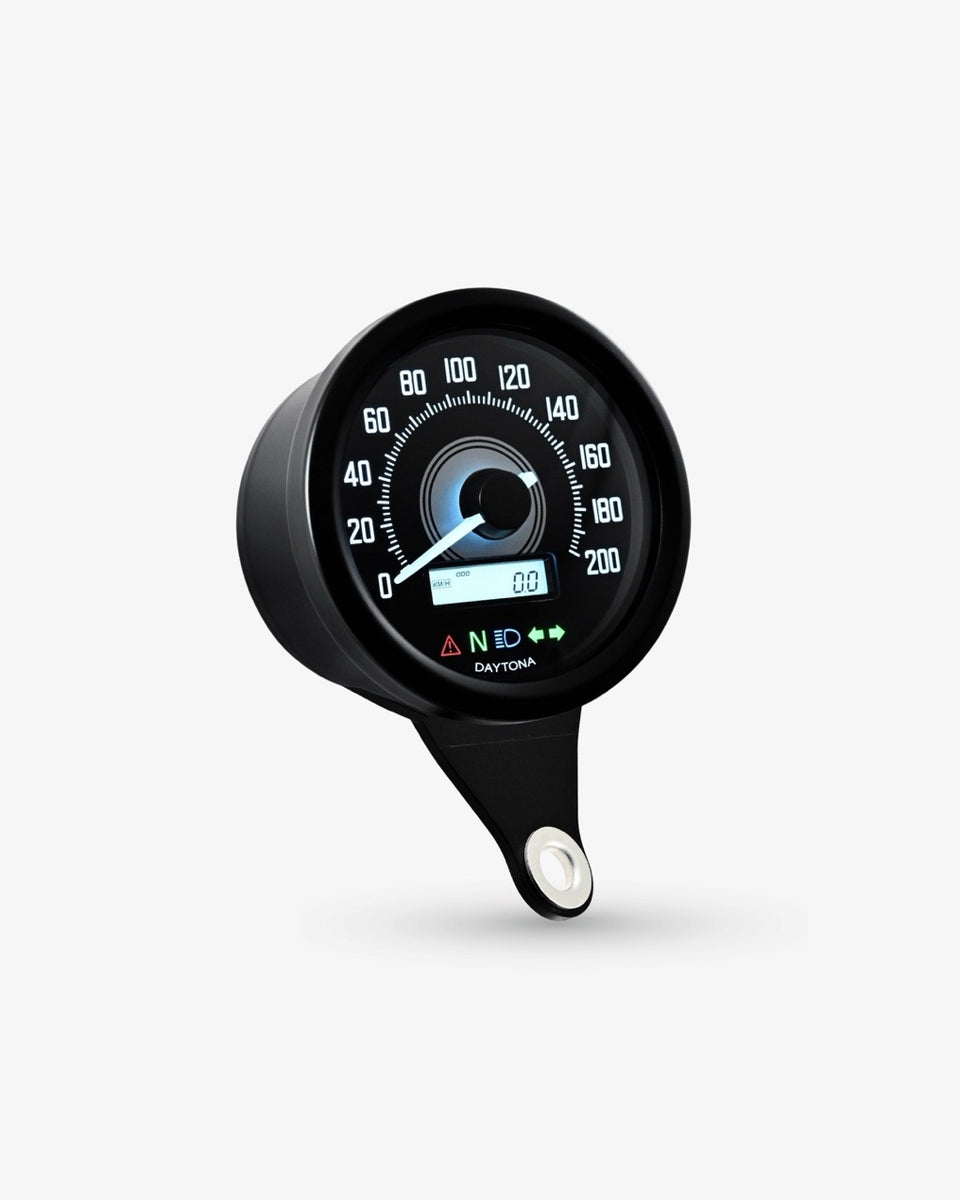 Daytona Velona 60 Black Speedometer Gauge | Cafe Racer Club