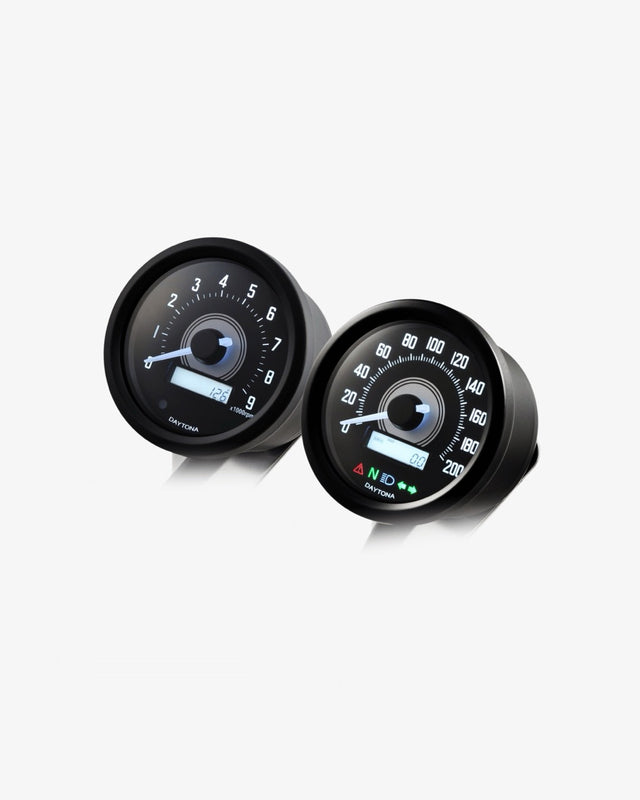 Daytona Velona 60 Black Speedometer Gauge | Cafe Racer Club