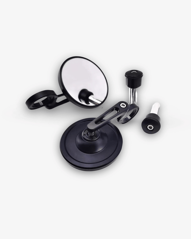 Echo Ultra-View (7/8") Bar End Round Mirror Kit | Cafe Racer Club