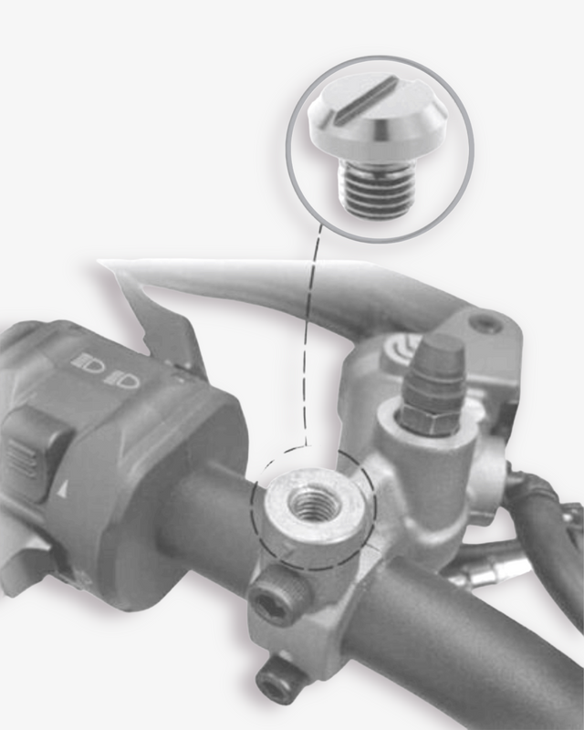 Black Aluminium Motorcycle Mirror Blanking Plugs | Cafe Racer Club