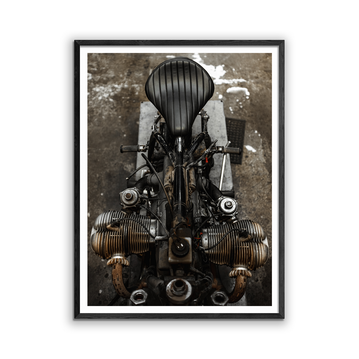 Bare Beamer | Giclée Fine Art Motorcycle Prints | Cafe Racer Club