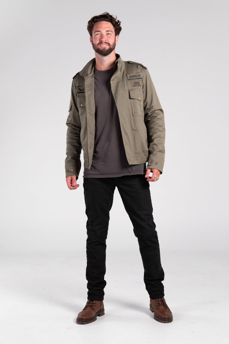 Black Hawk Military Green Jacket | Motorcycle Jacket | Cafe Racer Club